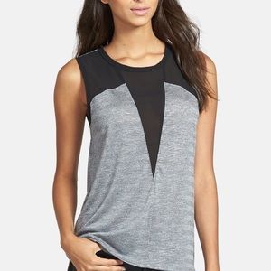 Sophie Rue | Tops | Sophie Rue Metallic Sleeveless Sheer V Top | Poshmark